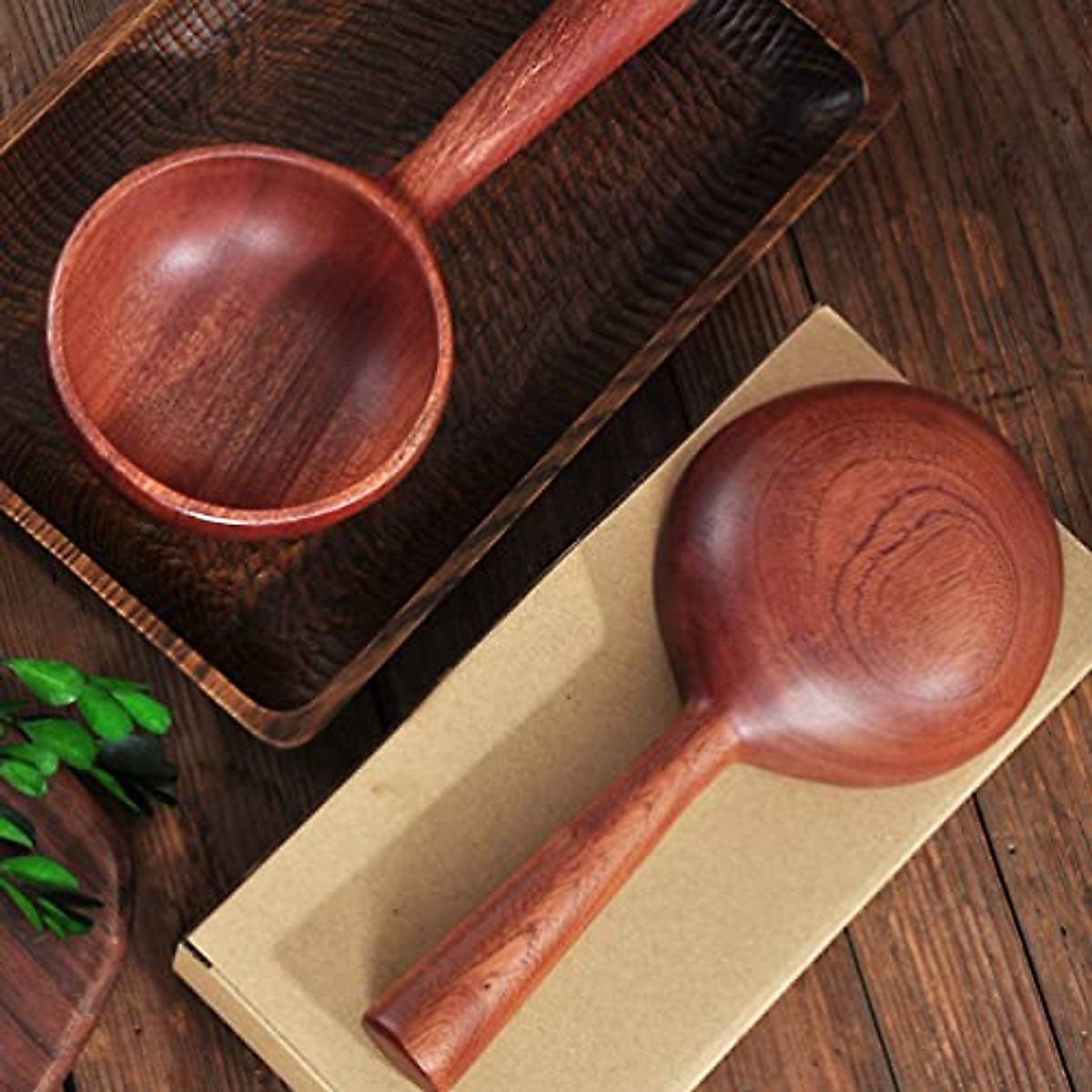 Cabilock Wooden Scoop Wooden Water Ladle Sauna Water Scoop Spa Spoon Bath Salts Spoon Japanese Style Water Ladle Dipper Bath Scoop Cup for Water Sauna Garden Wood Water Scoop Meatball Scoop