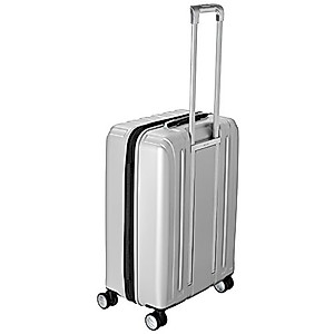 DELSEY Paris Titanium Hardside Expandable Luggage with Spinner Wheels, Silver, Checked-Medium 25 Inch