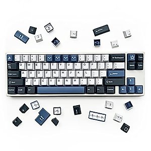 XDK Custom Keycaps 173 Keys Double Shot PBT Keycap Set Cherry Profile for Cherry Gateron MX Switches ISO ANSI Layout Mechanical Keyboard (Arctic Circle)