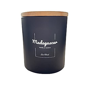 Relaxd Premium Vanilla & Coconut Scented Natural Soy Wax Candle (Madagascar), Large, Long Lasting Aromatherapy Essential Oil Candles