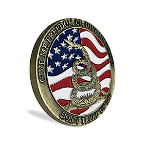 Don't Tread on Me Challenge Coin US Liberty Bell Military Coin