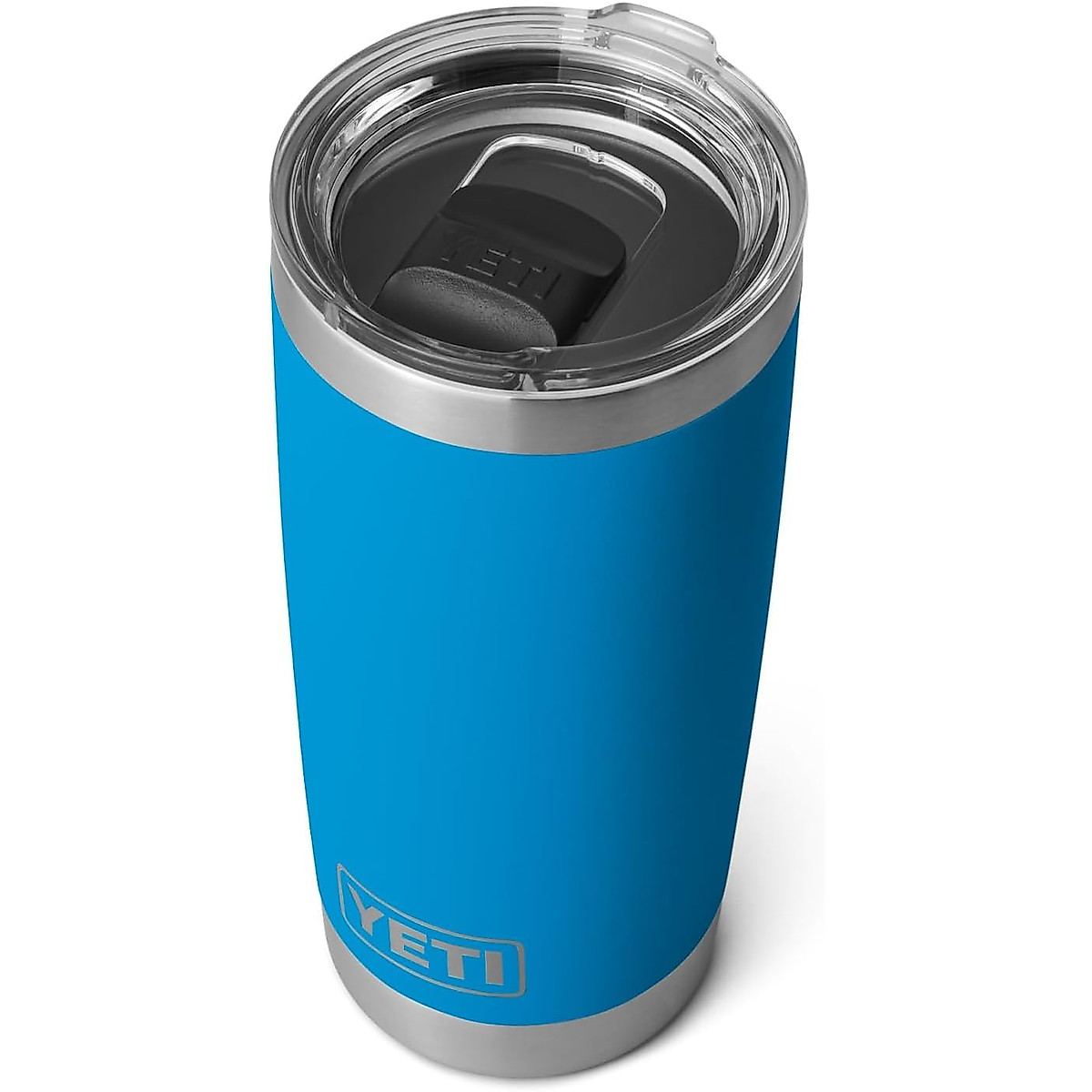 YETI Rambler Tumbler, Vaccum Insulated Stainless Steel Tumbler with Magslider Lid, Big Wave Blue, 20 oz (591 ml)