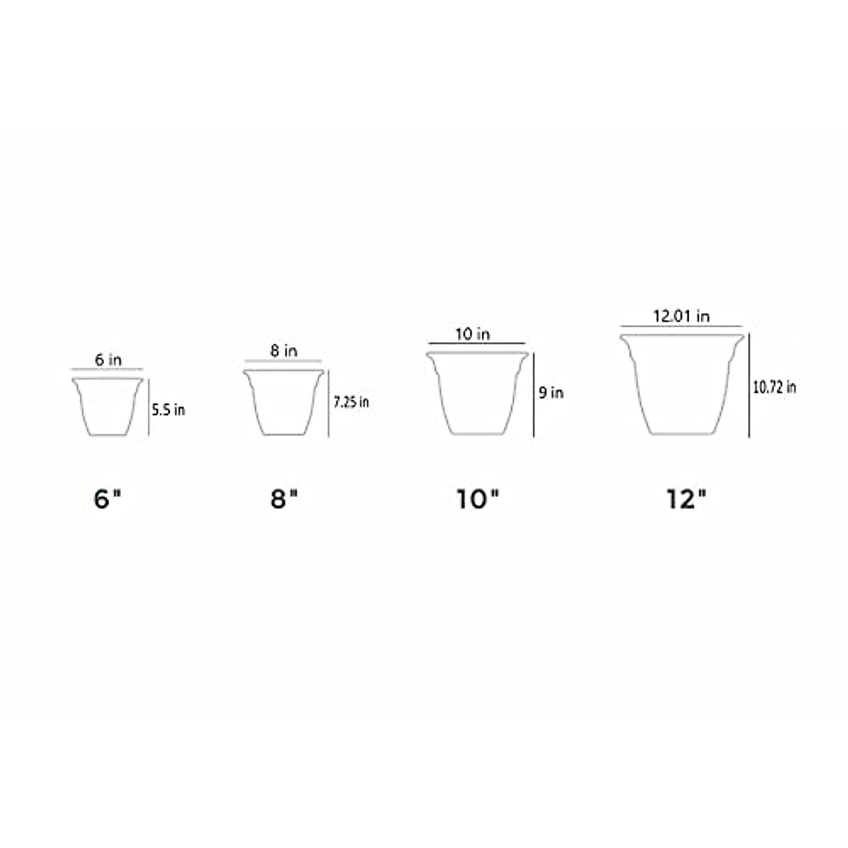 The HC Companies 8 Inch Eclipse Square Planter with Saucer - Indoor Outdoor Plant Pot for Flowers, Vegetables, and Herbs, Slate Blue