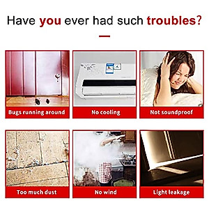 Door Draft Stopper, Cuttable Draft Stopper for Bottom of Door, Strong Adhesive Door Sweeps for Exterior Doors 39” Length (Black)