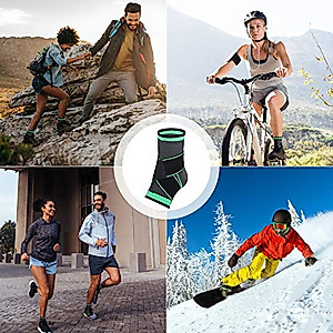 Ankle Support Brace, Adjustable Compression Ankle Support, for Men Women Achilles Tendon Support and Plantar Fasciitis, Stabilize Ligaments, Eases Pain Swelling and Sprained Ankle Pain (Large)