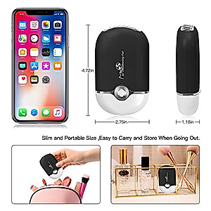 MISMXC Eyelash Fan,Rechargeable Handheld Mini Fan Lash Dryer with Built in Sponge,Perfect for Eyelash Extension Application