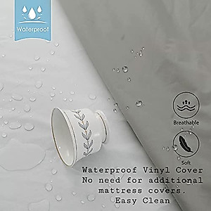 Mielmoon Vinyl Mattress Foam Medium Firm Double Sided Water Resistant (Queen, 7)