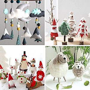 Jtnohx Soft Felt Fabric, Flexible Craft Felt, 1.4mm Thick 6"x6" Felt Sheets 20Pcs for DIY and Sewing Projects (Dark Brown)