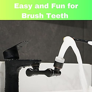 1080°Free Rotating Faucet Extender(, Universal Swivel Robotic Arm Swivel Extension Faucet Aerator with 2 Water Outlet Modes,Brass Faucet Attachment for Kitchen Bathroom Sink(Oil Rubbed Bronze)