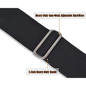 WELKINLAND 2Inch Elastic Mens suspenders, Heavy Duty suspenders for men, Work suspenders for men, Suspenders for men w/clips, Suspenders for men heavy duty, Mens suspenders for trousers