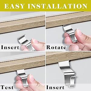 JUGEFORNI No-Hole Needed Vinyl Siding Hooks for Hanging,Heavy Duty Stainless Steel Siding Clips Outdoor Wreath Hangers for Fall Porch Decorations (20 Pack)