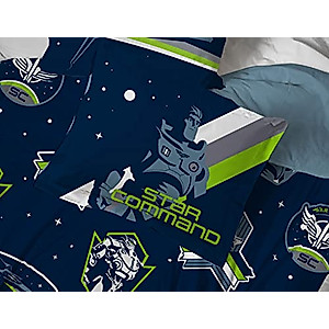 Jay Franco Disney Pixar Lightyear Space Command 7 Piece Full Size Bed Set - Includes Comforter & Sheet Set - Bedding Features Buzz - Super Soft Kids Fade Resistant Microfiber
