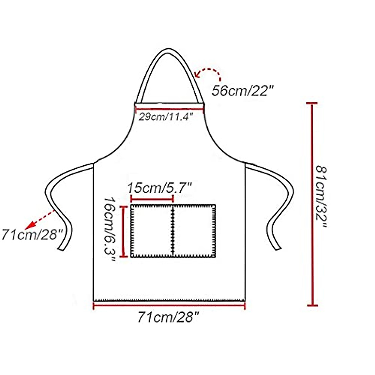 TSD STORY White Chef hat and Apron for Adults Men Women, Cooking Grilling BBQ Kitchen Chef Apron and Butcher Hat Set (1, White)