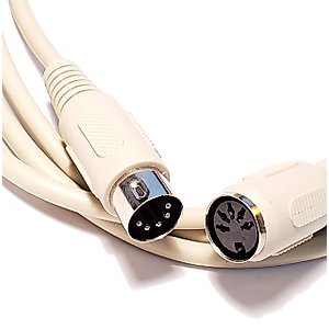 Mii Pro Cable 6 Feet at Keyboard Extension Cable, Din5 Male to DIN5 Female, 5 Conductor, Straight, 6 Foot Midi Cable