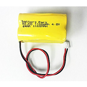 Emergency Exit Sign Battery Light Fixture Battery AA NiCAD 4.8v 1100mAh - Compatible with BAA48R Emerlight Daybright BL93NC487 at-Lite BL93NC484 4-TD-800AA-HP by Shira TM