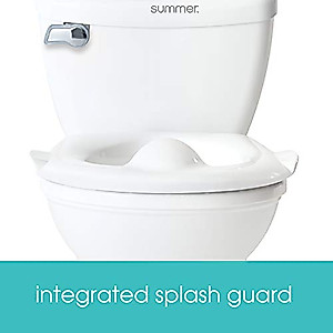 Summer Infant My Size Potty with Transition Ring & Storage,White-Realistic Potty Training Toilet-Features Interactive Toilet Handle, Removable Potty Topper and Pot, Wipe Compartment, and Splash Guard