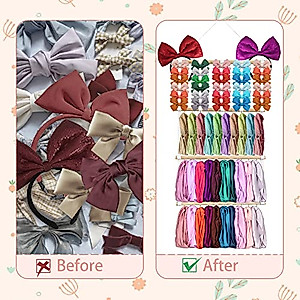MEIXINZHI Bow Organizer for Girls Hair Bows, Baby Headband Organizer Headband Holder for Baby Girl Hair Bow Organizer for Wall, Room, Door or Closet