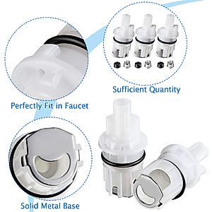 Enhon 3 Pack Faucet Cartridge Repair Kit Compatible with Detla RP17400 RP4993 Faucet Stem Seat Spring, O Ring, Cartridge Replacement Part for 2 Handle Bathroom Shower Tub, Kitchen Faucet Repair