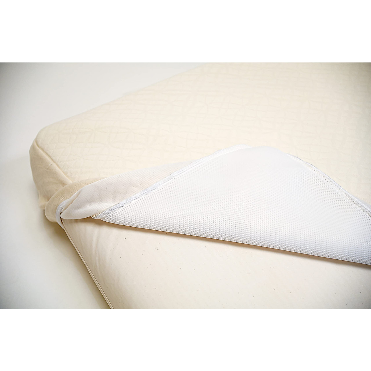 Naturepedic Organic Crib Mattress Cover - Skin Friendly, Breathable & Absorbent Crib Mattress Protector - Removable Mattress Pad for Baby and Toddler Bed - Fitted Ivory