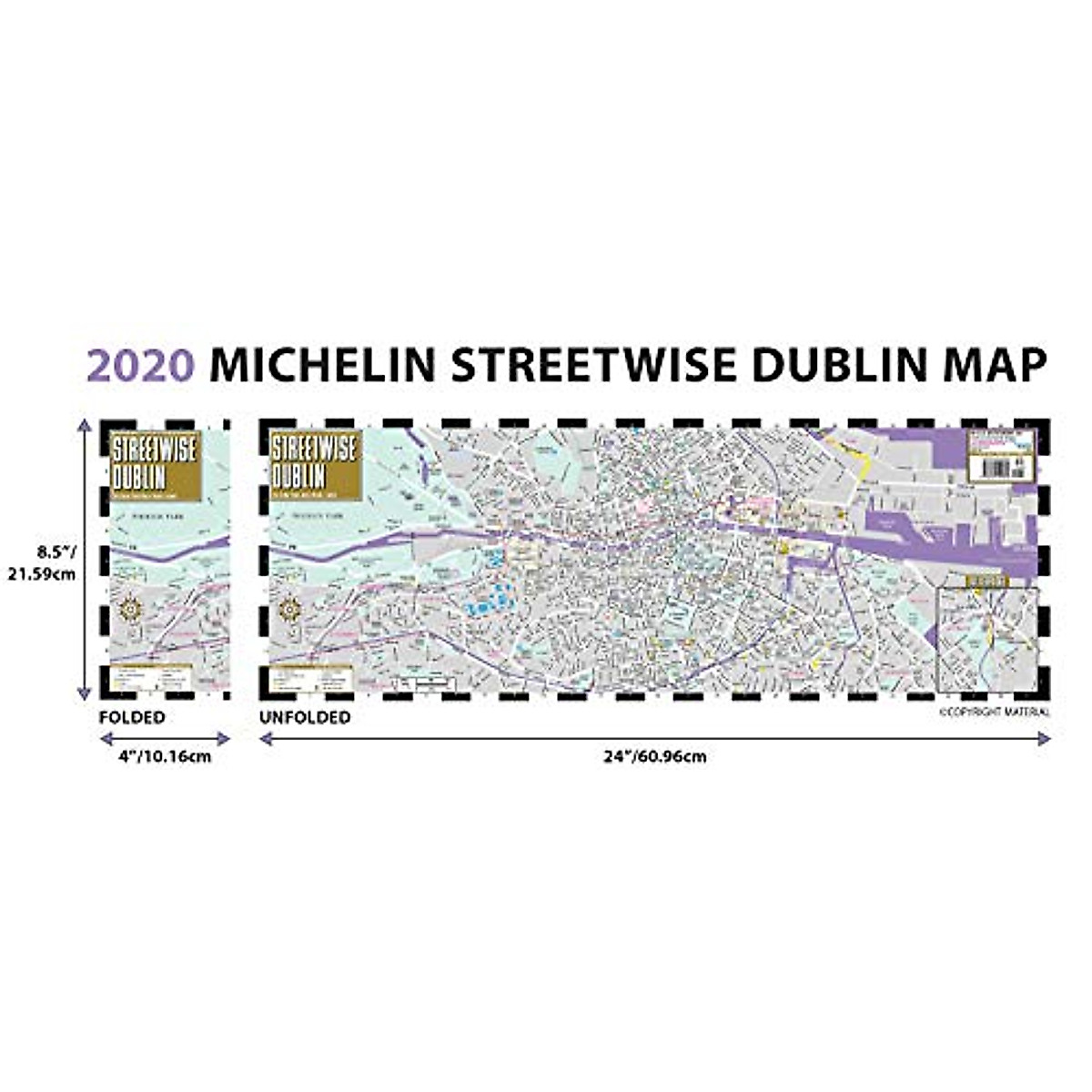 Streetwise Dublin Map - Laminated City Center Street Map of Dublin, Ireland (Michelin Streetwise Maps)