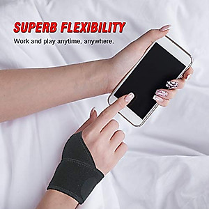 Wrist Brace for Carpal Tunnel, Comfortable and Adjustable Wrist Support Brace for Arthritis and Tendinitis, Wrist Compression Wrap for Pain Relief, Fit for Both Left Hand and Right Hand – Single