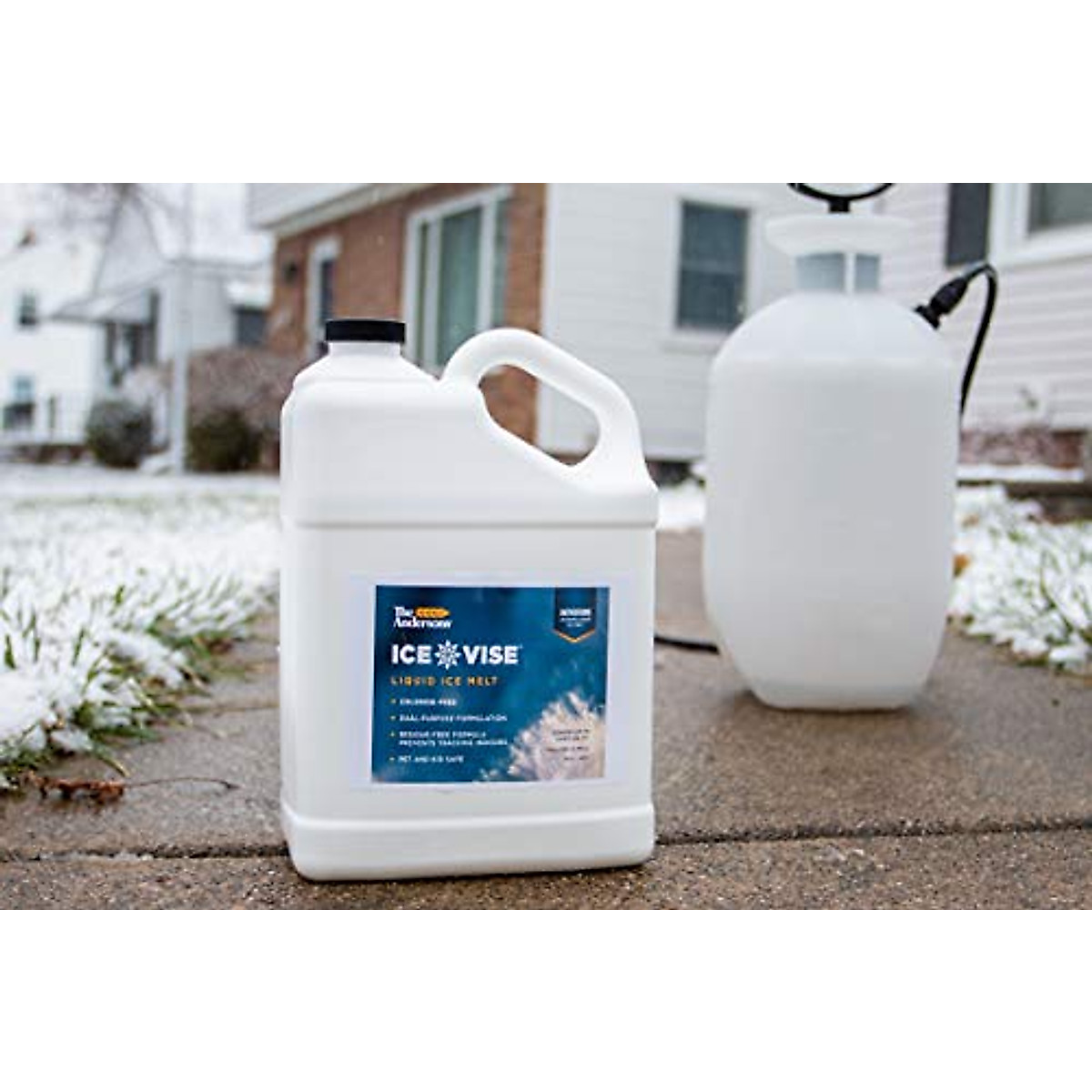 The Andersons Ice Vise Professional-Grade, Non-Toxic, Pet Safe, and Chloride-Free Liquid Ice Melt - 1 Gallon