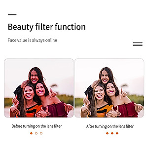 KIMISS D2 Handheld Mini DV Camera Digital Camera MP3 Player Car Video Recorder 1080P Night Shooting Camera Digital Mini Camera(red)