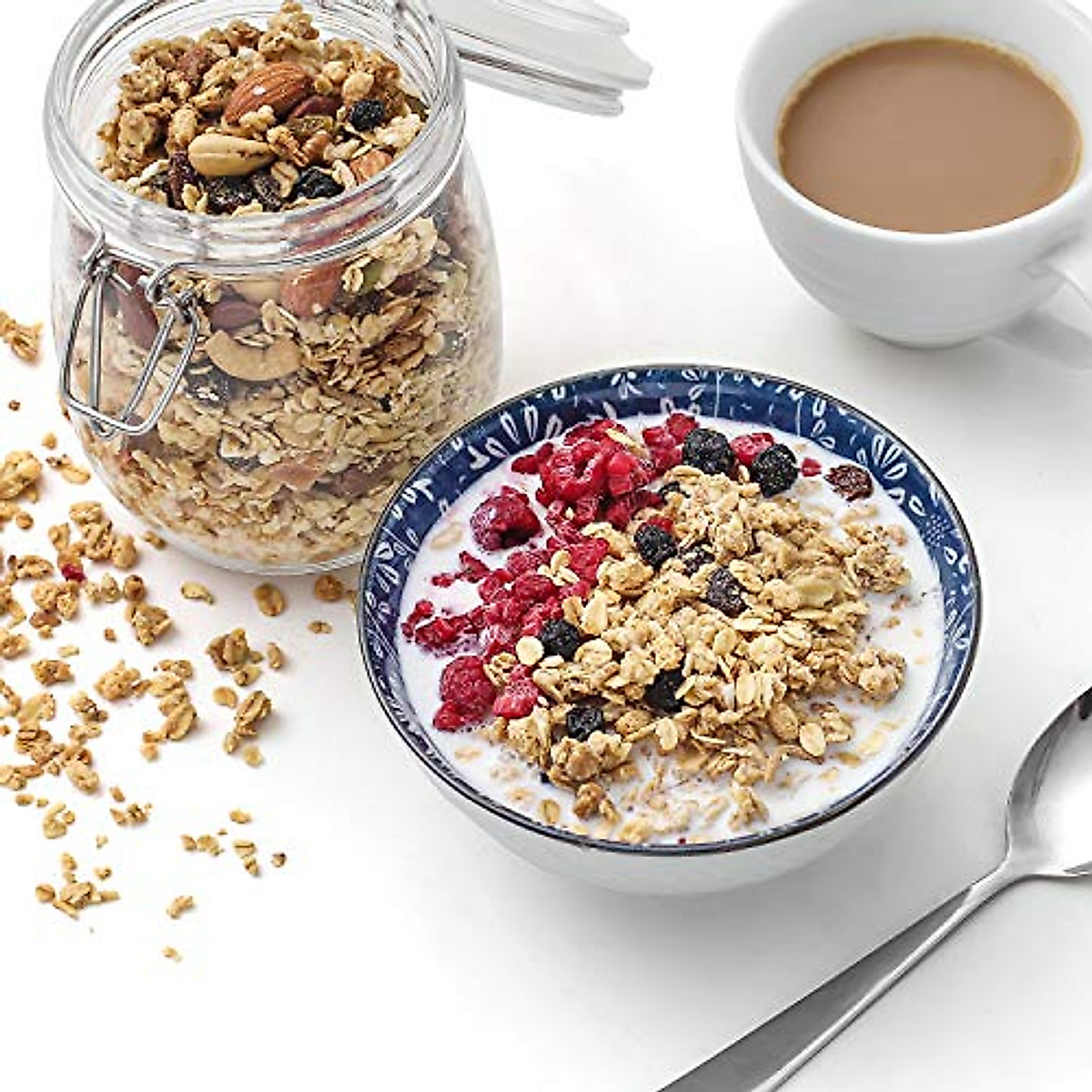 Y YHY Ceramic Bowls, 16 oz Japanese Rice Bowl, Porcelain Cereal Bowls for Kitchen - Nice Choice of Thanksgiving & Christmas Gifts, Blue Bowl Set of 4, Microwave and Dishwasher Safe