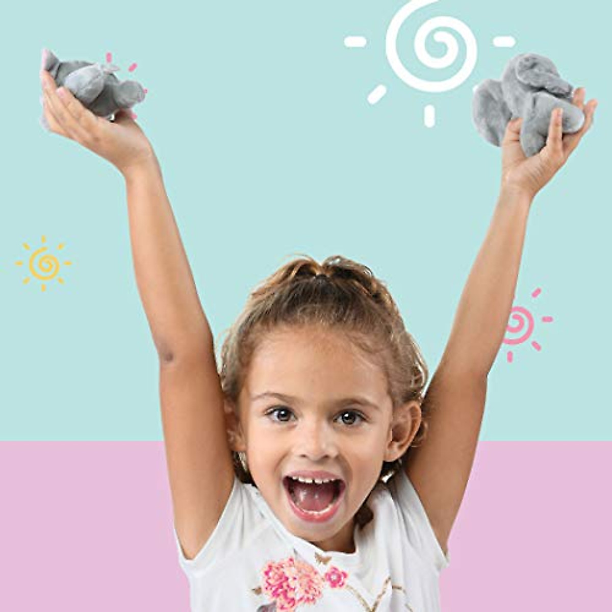 PREXTEX Plush Elephant Toys Stuffed Animal w/ 3 Elephant Baby Stuffed Animals - Big Elephant Zippers 3 Little Plush Baby Elephant - Elephant Plush Toys for Kids 3-5 - Great Gift for Elephant Lovers