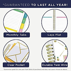 Academic Planner 2021-2022, Simplified by Emily Ley for AT-A-GLANCE Weekly & Monthly Planner, 5-1/2" x 8-1/2", Small, Customizable, for School, Teacher, Student, Pineapple (EL64-201A)