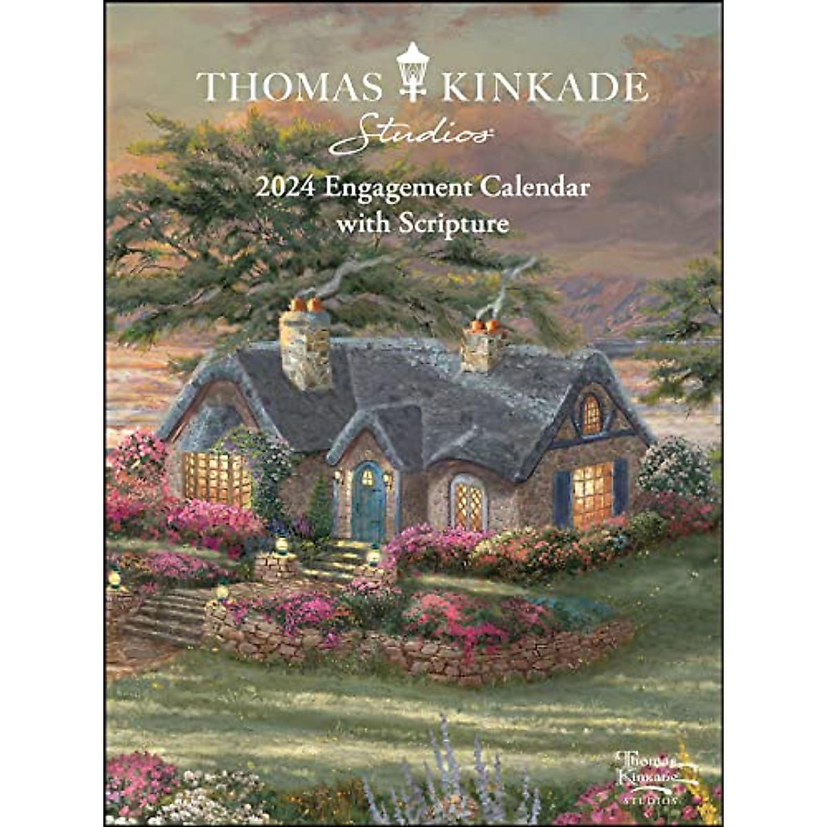 Thomas Kinkade Studios 12-Month 2024 Monthly/Weekly Engagement Calendar with Scr