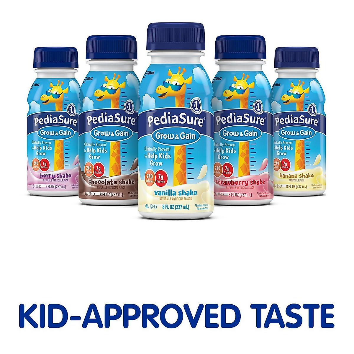 PediaSure Grow & Gain Nutrition Shake For Kids, Banana, 8 fl oz (Pack of 24)