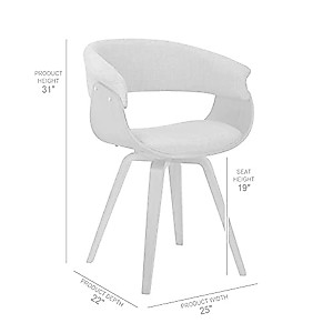 Armen Living Summer Chair in Green Fabric and Walnut Wood Finish 31" x 25" x 22"