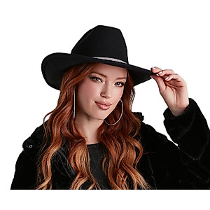 Glitter Silver Black Cowboy Hats for Women - Western Sparkly Rhinestone Cowgirl Hat for Ladies