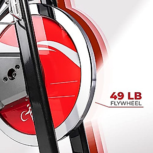 Sunny Health & Fitness Indoor Cycling Exercise Bike with Heavy 49 LB Chrome Flywheel - SF-B1002,BLACK