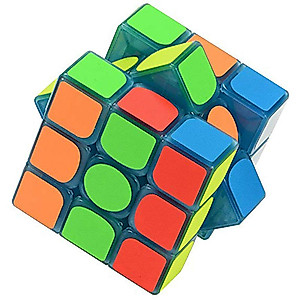TANCH Blue Fluorescent Speed Cube 3x3x3 Glow in The Dark Luminous Magic Cube Puzzle Toy