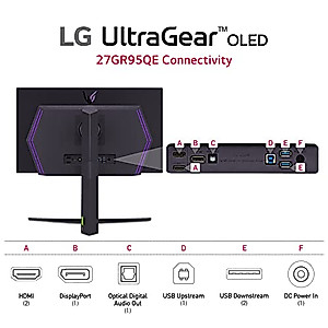 LG 27" Ultragear™ OLED QHD Gaming Monitor with 240Hz .03ms GtG & nVIDIA® G-SYNC® Compatible,Black