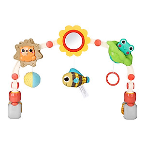 BOREBO Baby Car Seat Toys Bar Arch Bouncer Accessories Crib Hanging Travel Stroller Arch Versatile Sensory Adjustable for Little One for Newborn Baby Shower