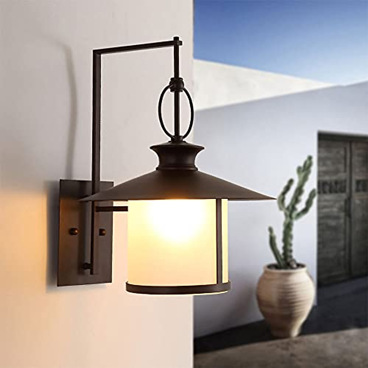 Danzhenshop Farmhouse Wall Sconces Set of One Modern Exterior Outdoor Wall Up Lantern Security Lantern Outside Garden Light - Bedside House Reading Living Room Home Hallway Dining