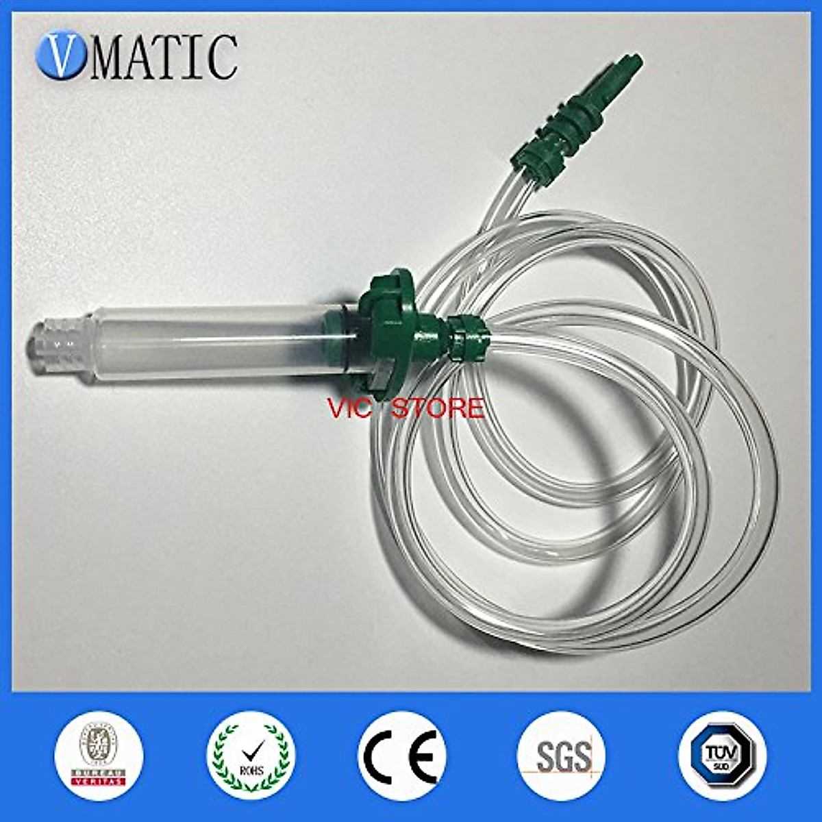 Automatic Glue Dispenser Plastic Pneumatic Syringe Barrel White Color With Syringe Adapter 5cc/10cc/30cc (Each Size Have 2 Set, Totally 6 Sets)