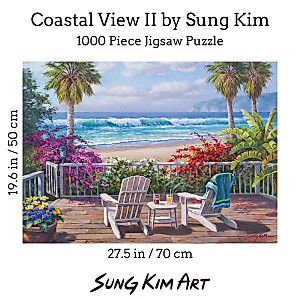Sung Kim Art - Jigsaw Puzzle 1000 Piece for Adults (Coastal View II)