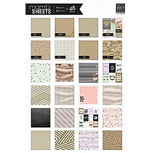 me & my BIG ideas Gold Rush Mambi Sheets, 12-Inch by 12-Inch