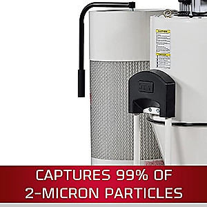 JET JCDC-2 Cyclone Dust Collector, 2-Micron Filter, 938 CFM, 2 HP, 1Ph 230V (717520)