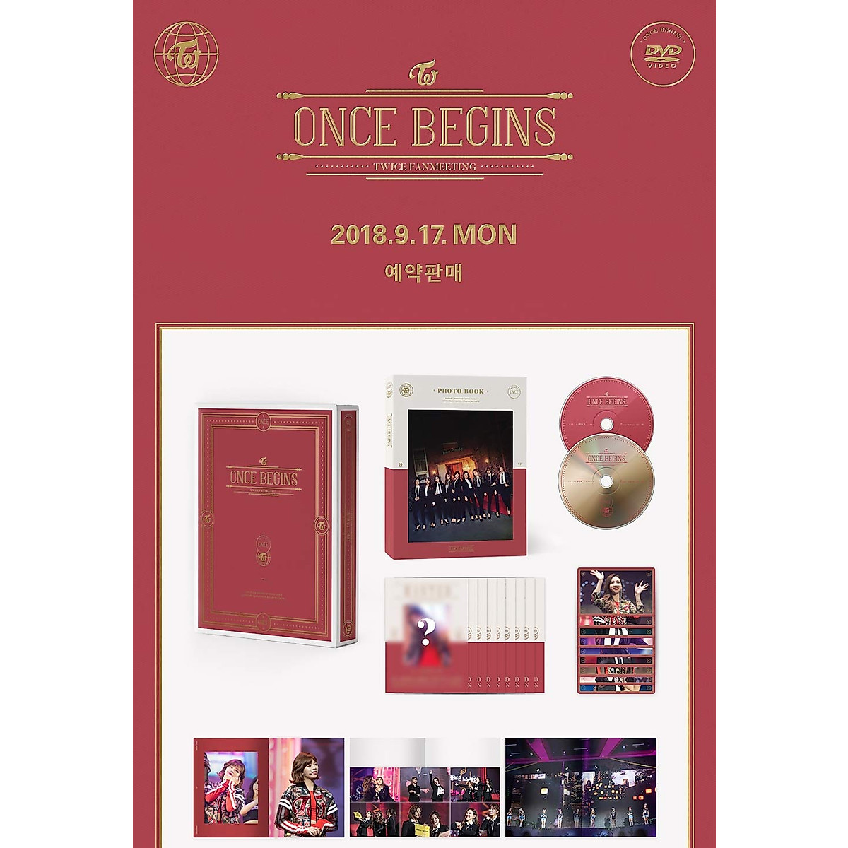 JYP Entertainment Twice - Twice FANMEETING Once Begins DVD 2Discs+Photobook+Photocards+Postcard