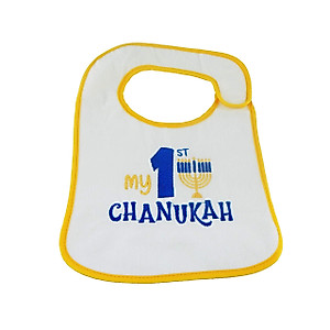 Hello Baby Wonder First Chanukah, Passover, Purim, & Birthday Bib Set - 4pk