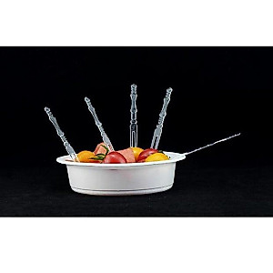 1Pack(300pcs) Disposable Plastic Fruit Forks, Forks Bistro Cocktail Forks Tasting Appetizer Forks Set Mini Cake Forks (Fruit-Fork) (plastic)
