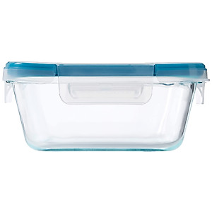 Snapware Total Solution 24-Pc Glass Food Storage Container Set with Plastic Lids, 4-Cup, 2-Cup & 1-Cup Meal Prep Containers, BPA-Free Lids with 4 Locking Tabs, Microwave, Dishwasher, and Freezer Safe