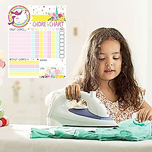 Unicorn Chore Chart for Kids, Magnetic Behavior Reward Chart, My Responsibility Chart for Kids at Home