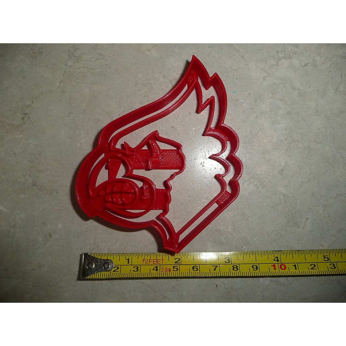 YNGLLC CARDINAL HEAD RED BIRD FACE DETAILED COOKIE CUTTER MADE IN USA PR4603