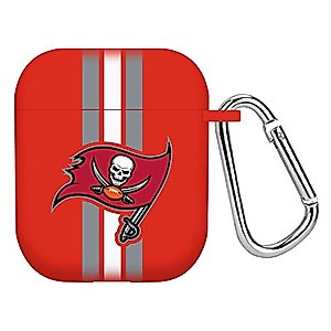 GAME TIME Tampa Bay Buccaneers HD Case Cover Compatible with Apple AirPods Gen 1&2 (Stripes)